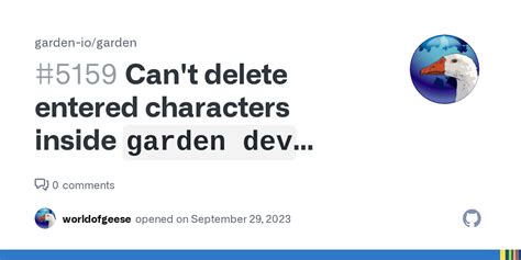 Cant Delete Entered Characters Inside `garden Dev` Console · Issue 5159 · Garden Iogarden