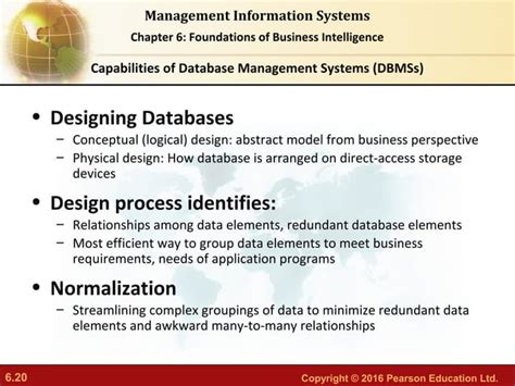 Mis Ch6 Foundation Of Business Intelligence Databases And Is Ppt