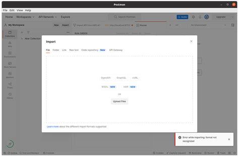 Import Json File But Got Error While Importing Format Not Recognized