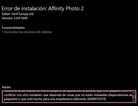 Cant Install Any Of The V2 Software R Affinity