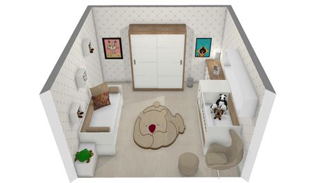 Quarto Meu Bebê De Monique Planta 3d Mooble