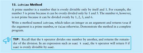 Solved IsPrime Method A Prime Number Is A Number That Is Chegg