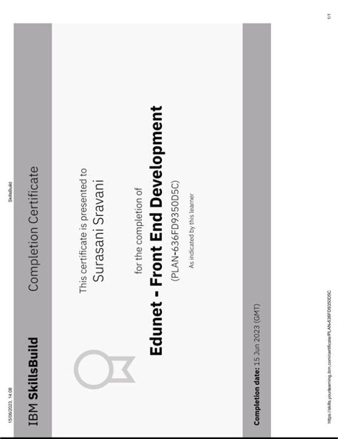 Edunet Frontenddeveloper Ibmskillbuild Sravani Surasani