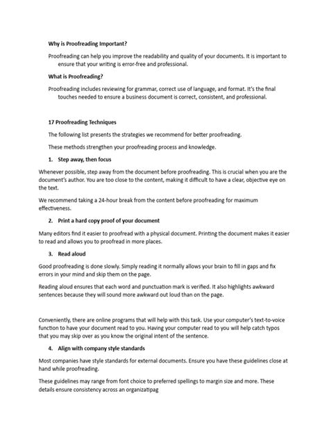 Proofreading Techniques Pdf Proofreading Linguistics