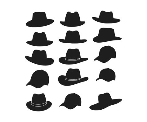 Lineup Of Illustrated Hat Shapes 59869256 Vector Art At Vecteezy