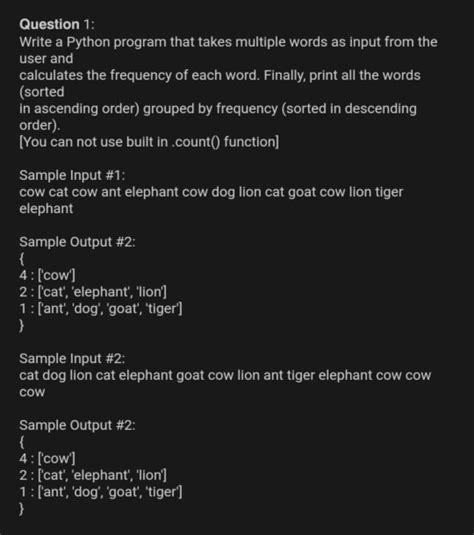 Solved User And Question 1 Write A Python Program That Chegg Com