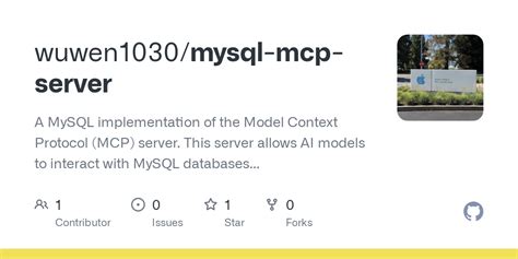 Github Wuwen Mysql Mcp Server A Mysql Implementation Of The Model Context Protocol Mcp