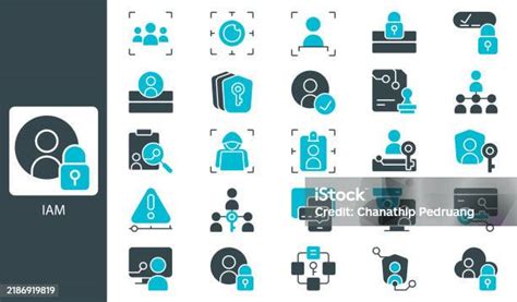 Iam 아이콘 집합입니다 솔리드 아이콘 컬렉션 벡터 일러스트 레이 션 스톡 일러스트 아이콘 기호 접근성 비즈니스 클라우드 컴퓨팅 통신 컴퓨터 개념 기호에 대한 스톡 벡터