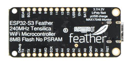 Feather ESP32 S3 WiFi GPIO Module Compatible With Arduino
