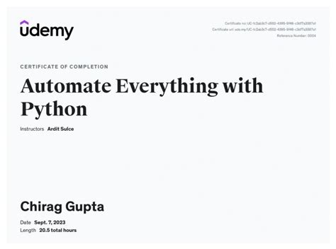 Chirag Gupta On Linkedin Python Automation Udemy Continuouslearning