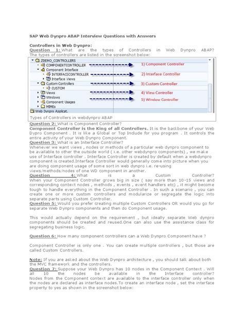 Sap Web Dynpro Abap Interview Questions With Answers Pdf Modelviewcontroller Class