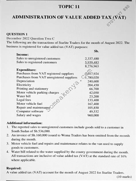 Vat Questions And Solutions Pdf
