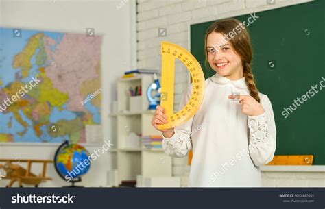 Lets Study Together Learning Use Protractor Stock Photo Shutterstock