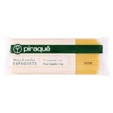 Espaguete Piraquê 1 Kg Mega Box Atacadista