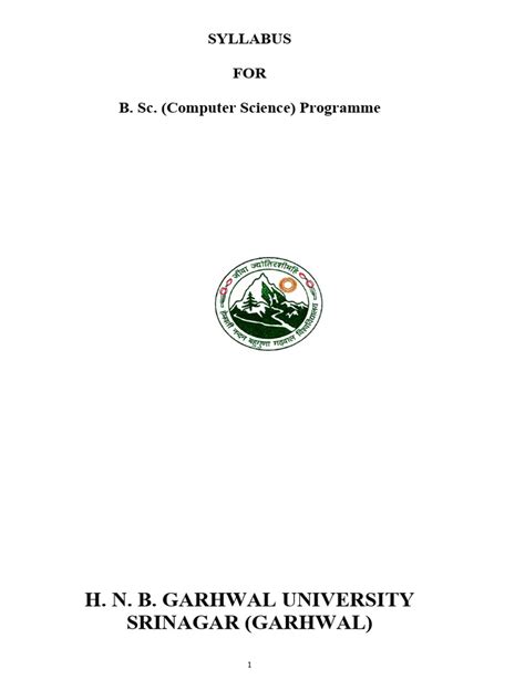 syllabus b sc computer science programme pdf relational