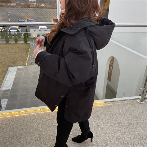 리리모드 오버핏 후드 버튼 덕다운 패딩 누빔 점퍼 빵빵한 오리털100 여자 겨울야상 남녀공용