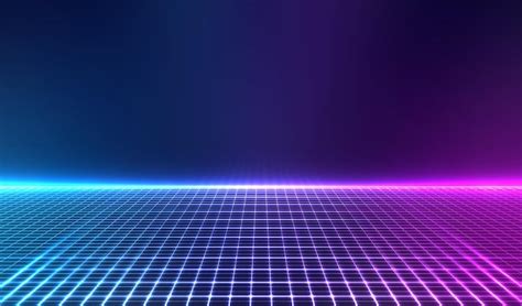 Premium Vector Perspective Grid Abstract Wireframe Landscape