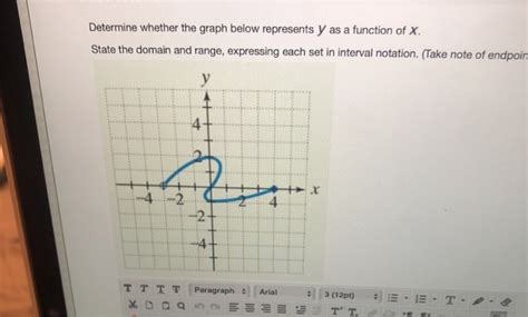Solved Determine Whether The Graph Below Represents Y As A Chegg Com