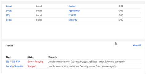 Local Wincollect Access Denied Iis And Security Logs Ibm Qradar