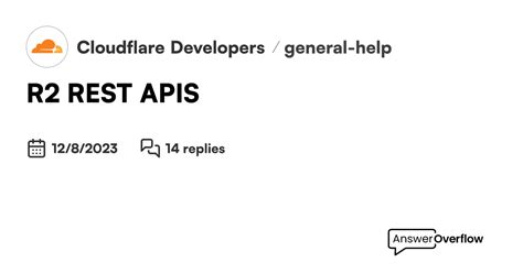 R2 Rest Apis Cloudflare Developers
