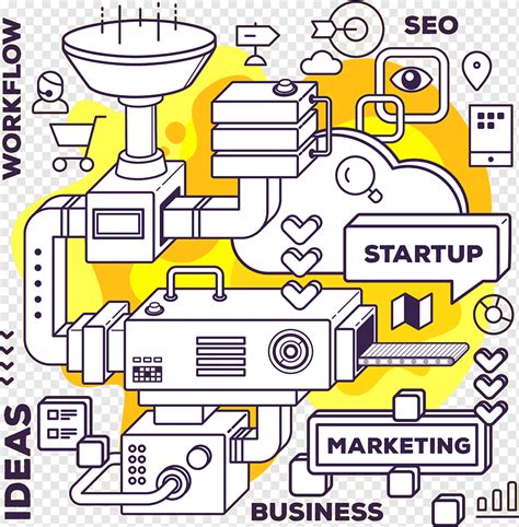 Workflow Business Startup Marketing Concept Png Pngwing
