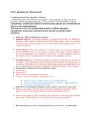 Understanding Complement System Study Guide Course Hero