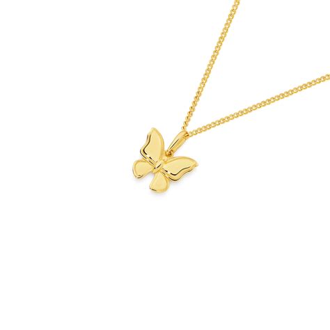 9ct Gold Polished Mini Butterfly Pendant Prouds