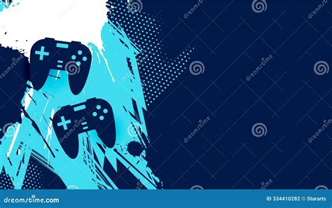 Abstract Video Game Controller Background With Text Space Stock Vector