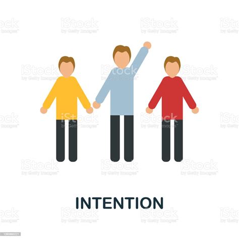 의도 플랫 아이콘입니다 생산성 컬렉션의 컬러 기호입니다 웹 디자인 인포 그래픽 등을 위한 창의적인 의도 아이콘 일러스트 레이 션 개념에 대한 스톡 벡터 아트 및 기타 이미지