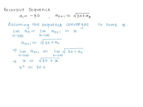 Solved Assume That The Recursively Defined Sequence Converges And Find