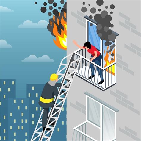 Vectores E Ilustraciones De Incendio Edificio Apartamentos Para
