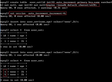 mysql auto increment自增初始值与步长 yescarf 博客园