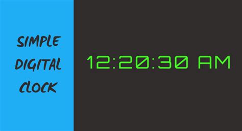 A Simple Digital Clock In Html Css And Javascript