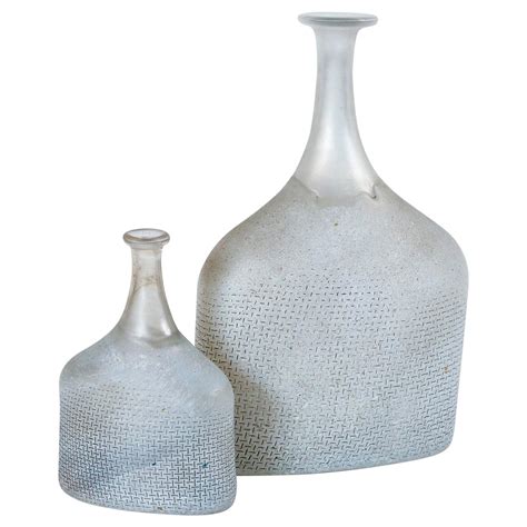 Two Art Glass Vases Bertil Valien Kosta Boda Sweden Circa 1970 At