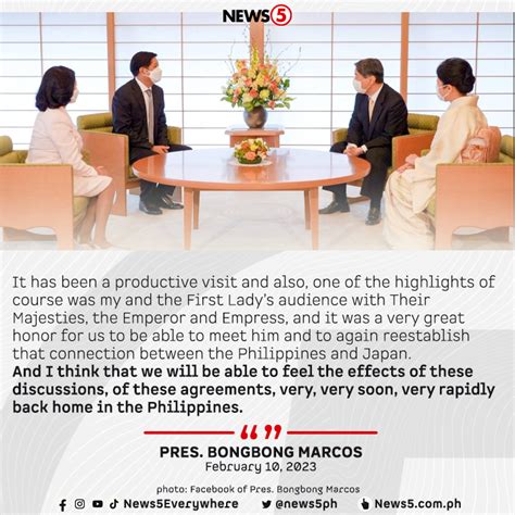 News5 on Twitter: "Masayang inihayag ni Pres. Bongbong Marcos na naging produktibo ang kanilang ...