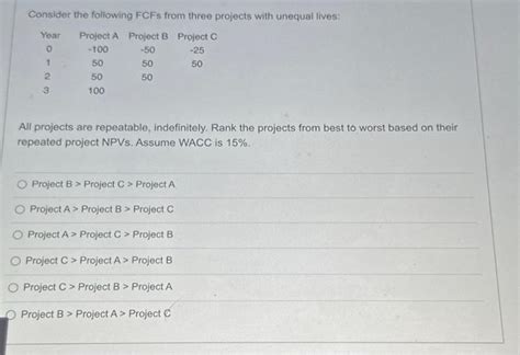 solved consider the following fcfs from three projects with