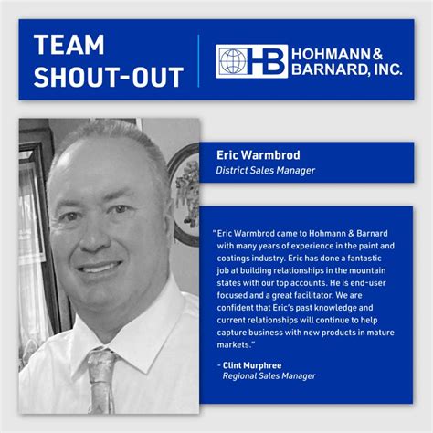 Eric Warmbrod Came To Hohmann And Barnard With Many Years Of Experience In Hohmann And Barnard