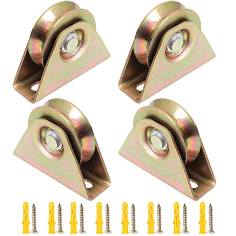 4 Stück Umlenkrollen Für Seile 50mm U Nut Stahl Lenkrolle Seilrollen Mit Dehnschrauben