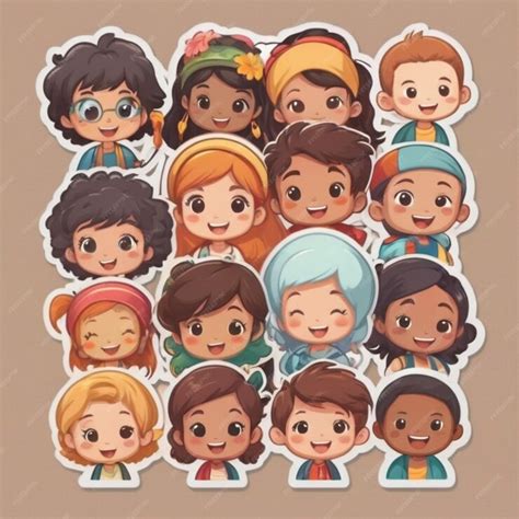 다양성 만화 터 배경 프리미엄 벡터