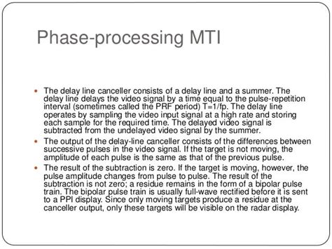 Delay Line Canceller In Radar Pdf