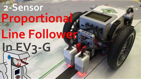 how to make a 2 sensor proportional line follower in ev3 g youtube