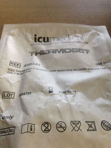 New Icu Medical 41423 03 Thermoset Iced Thermoset Closed Loop Injectate Delivery System For Cold