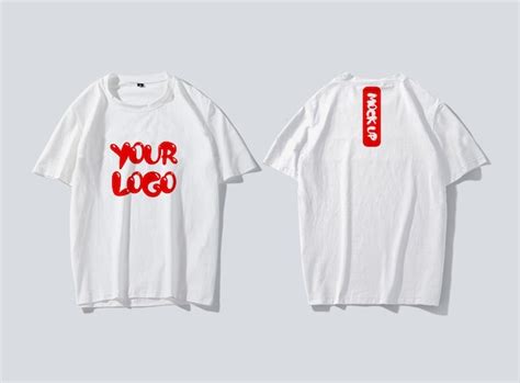 목업 용 흰색 티셔츠 프리미엄 Psd 파일