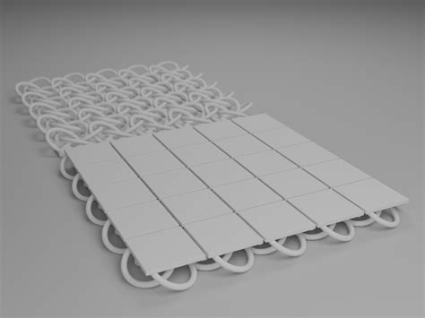 Nasa Chainmail Fabric Square V 1 Element Size 1x1 Cm 5x5 Array By