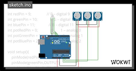 10 可调RGB灯 Copy Wokwi ESP32 STM32 Arduino Simulator