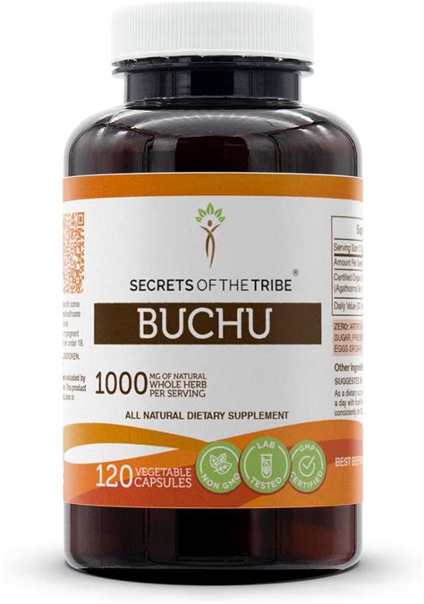 Secrets Of The Tribe Buchu 120 Capsules 1000 Mg Buchu