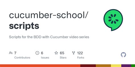 Github Cucumber Schoolscripts Scripts For The Bdd With Cucumber