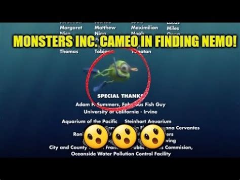 Monsters Inc Cameo In Finding Nemo 🫨🫨🫨 Youtube