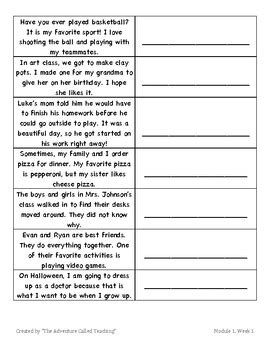 3rd Grade HMH Into Reading Module 1 Week 1 Freebie TPT