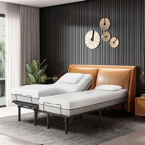 Split King Size Adjustable Bed Basebed Frame With Motorized Head And